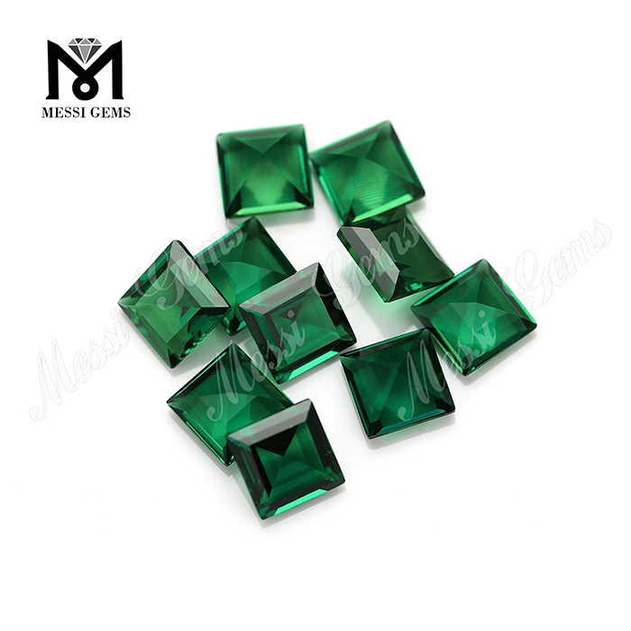 lab reated synthetic green emerald gemstones