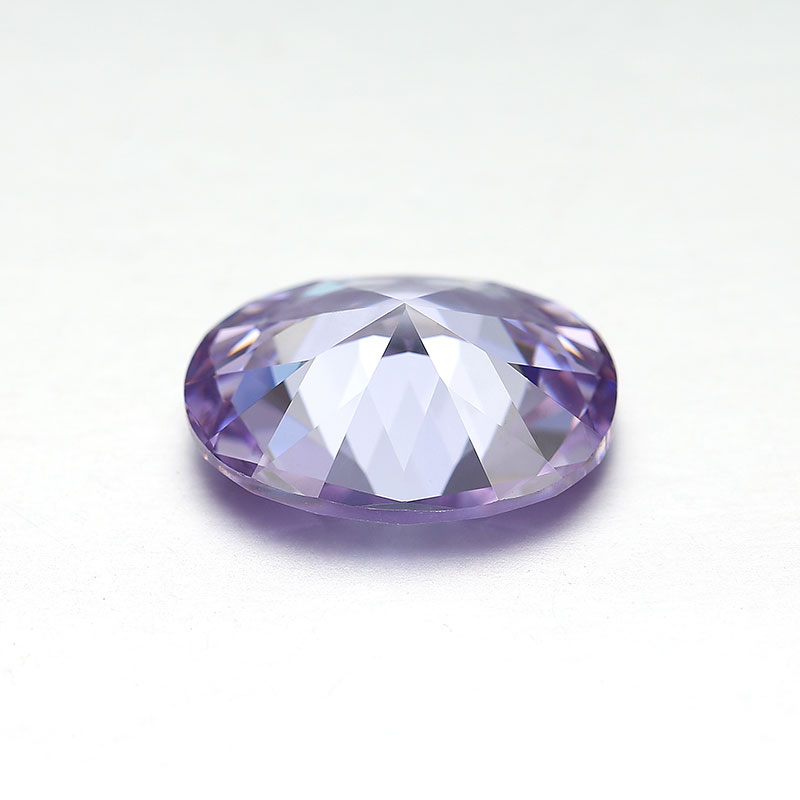 large loose faceted oval cut lavender color cubic zirconia cz stones