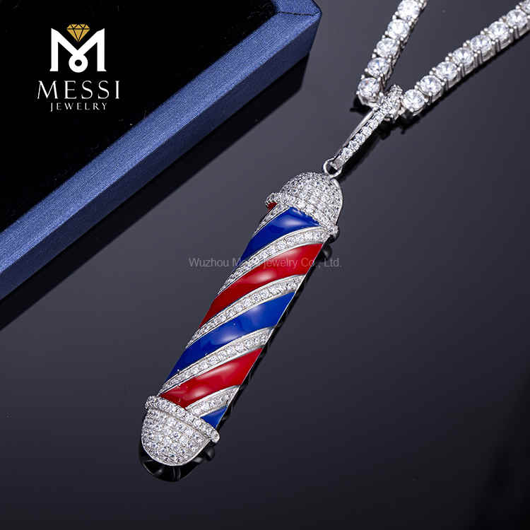 Hip hop custom rapper chain moissanite diamond iced out pendant - Buy ...